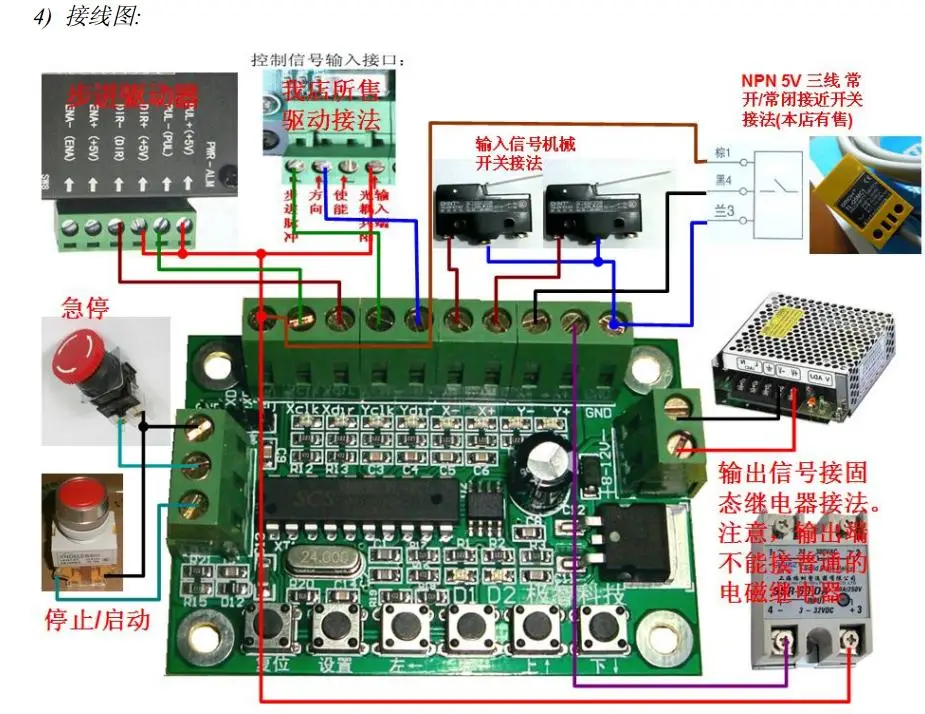 Programmable Two Axis Linear Interpolation Stepper Motor Controller Plc Pulse Generator On