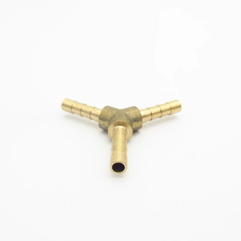 5mm Hose Barb Equal Y Type 3 Way Brass Barbed Pipe Fitting Coupler ...
