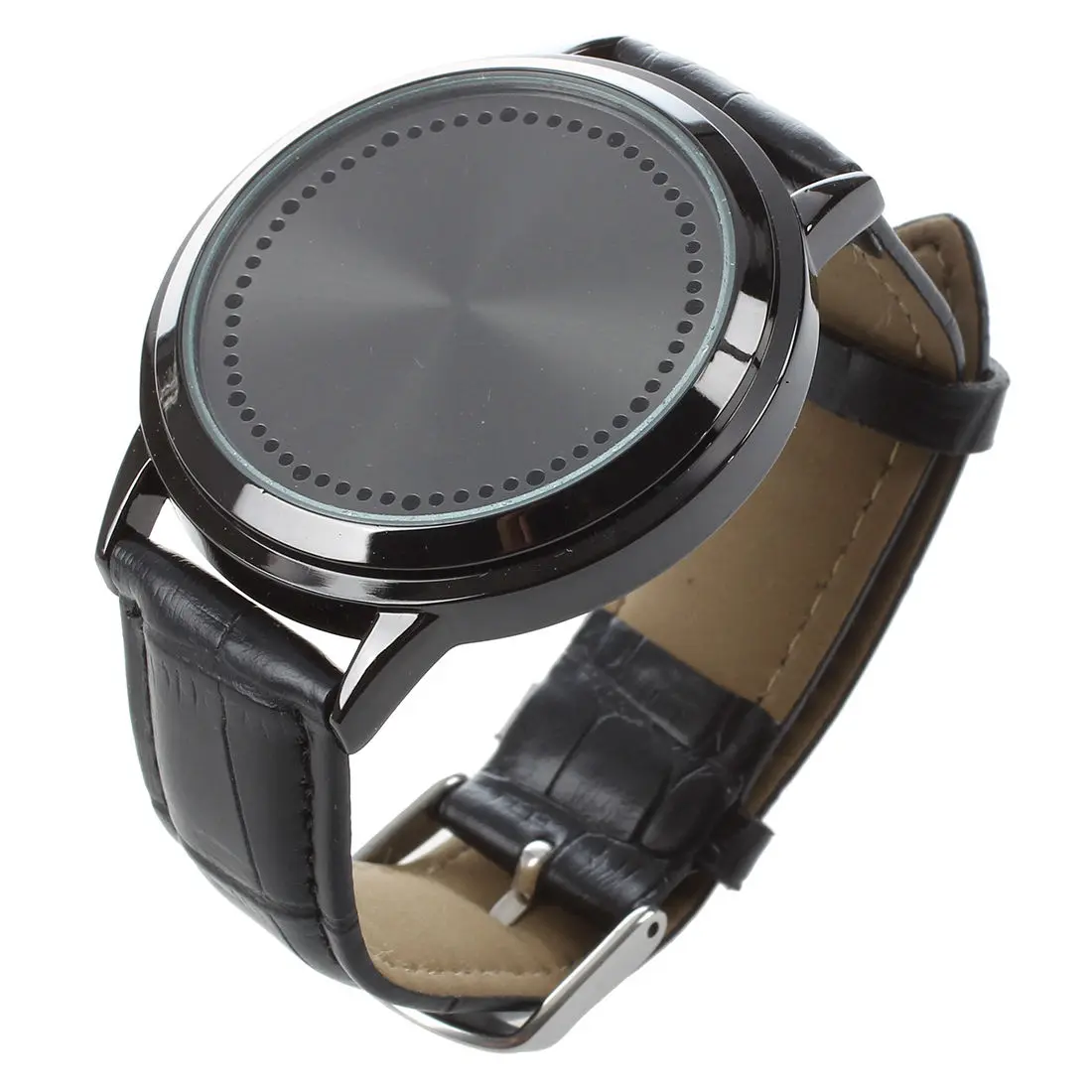 Blue LED Touch Screen Watch Fashion Unisex,Soft Leather Watch Fashion ...
