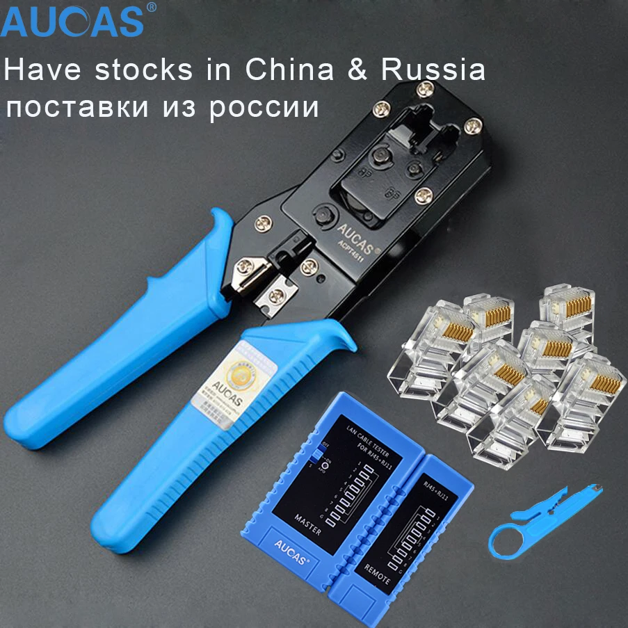 Hot Offer AUCAS Multifunction RJ11 RJ45 Crimping tool Cat5 Cat6 crimp ...