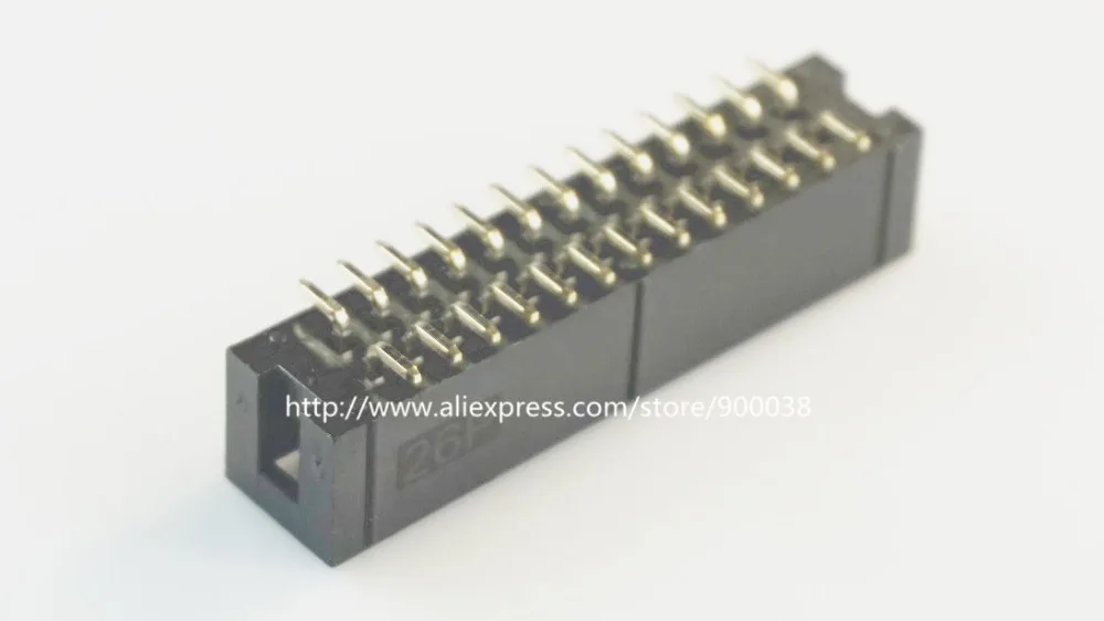 10 Pcs SMT 2.54mm 2x13 Pin 26 P shrouded Box header IDC Socket straight ...