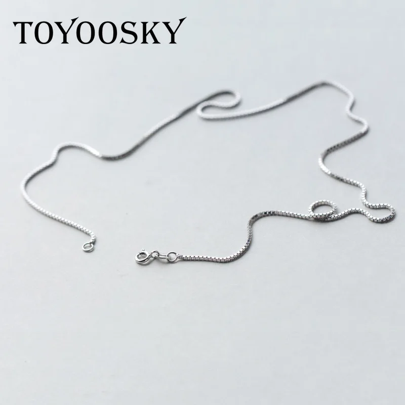 S925 стерлингового серебра Цепочки и ожерелья ключицы цепи женские простые тонкие цепи коробки ...