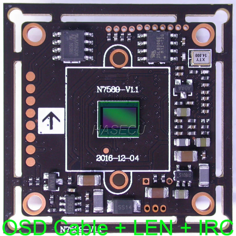 4MP AHD 1/3 "옴니비전 OV4689 CMOS 이미지 센서 + NVP2475 CCTV 카메라 모듈 PCB 보드 + OSD ...