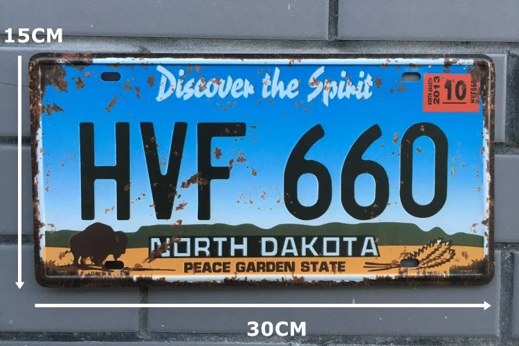 United States Shabby Chic Car License Plates Decorative Metal Signs ...