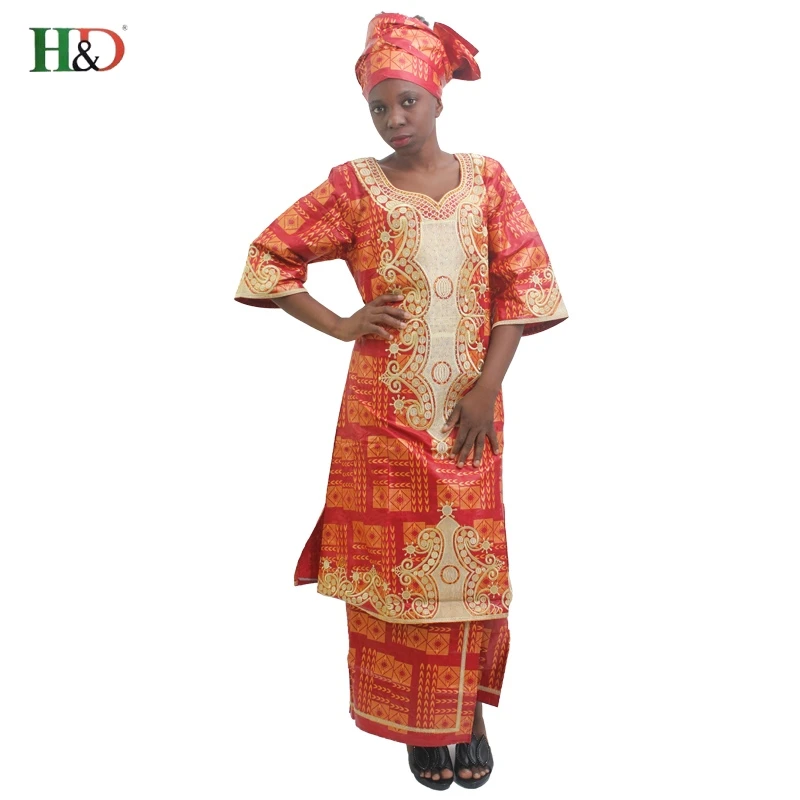 2017New african fabric dresses100% Cotton Africa robe en riche woman ...