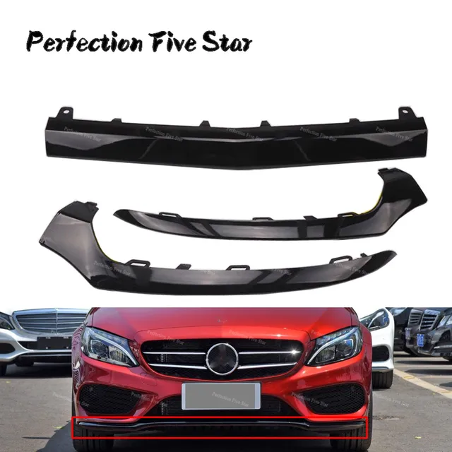 2058852500 2058852600 2058852700 Black Front Bumper Lower Chrome ...