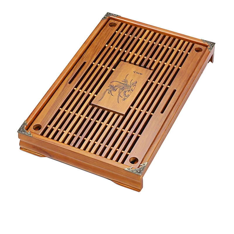 Bamboo tea tray or Tea table Drainage water storage kung fu tea set ...