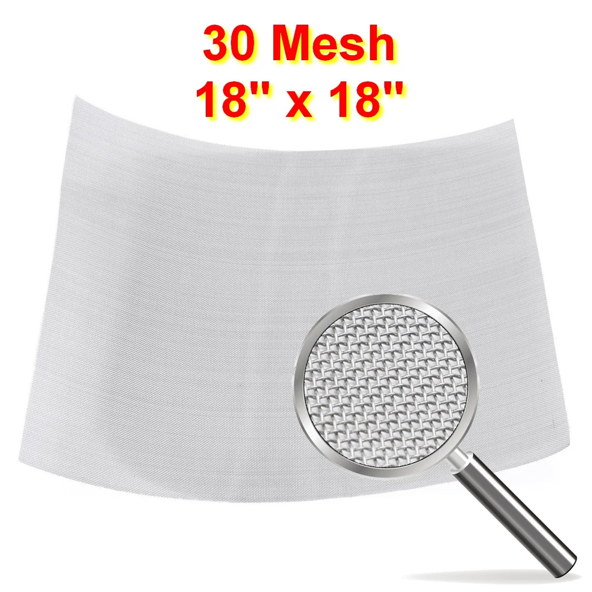 304 Stainless Steel 30 Mesh Silver Filtration Woven Wire Cloth Screen ...