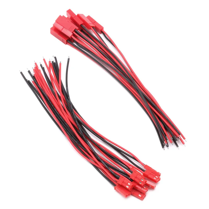 10 쌍 100mm Jst 커넥터 케이블 플러그 라인 Rc Bec Lipo 배터리 용 남성 및 여성jst Plugpair Connectorjst Connector
