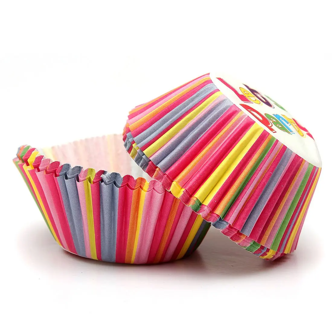 50pcs rainbow color Paper Cake Cup Cases Liners Muffin Kitchen Baking ...