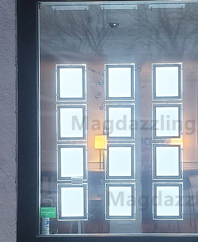 LED Sign Display Real Estate Agent Light Box Hanging Acrylic LED Window ...
