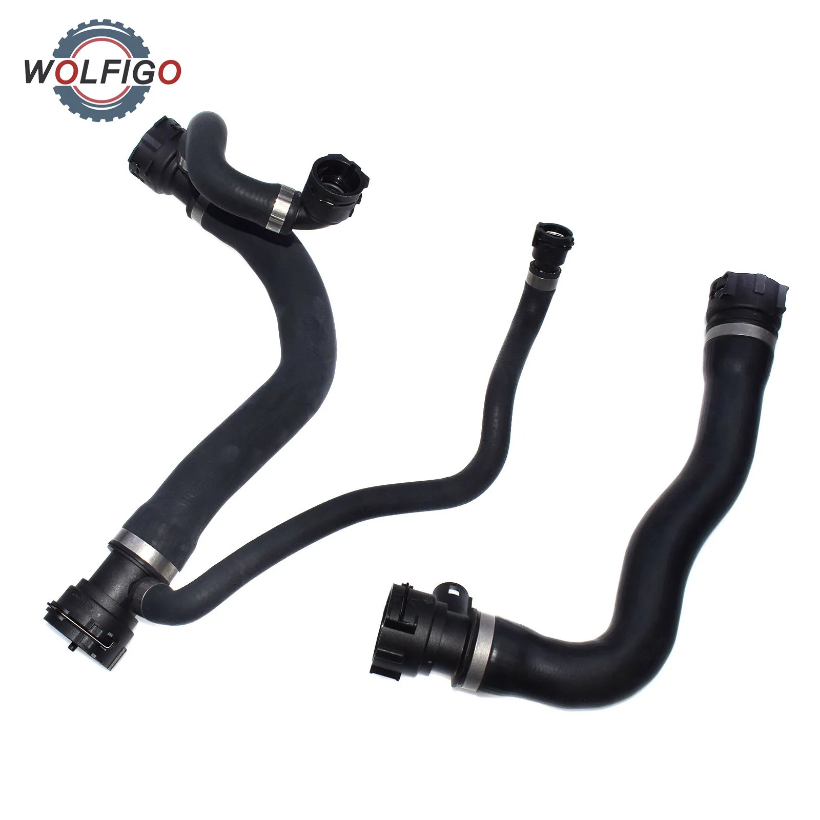 Wolfigo 2 Pcs Upper Lower Coolant Radiator Water Pump Hose Pipe For Bmw ...