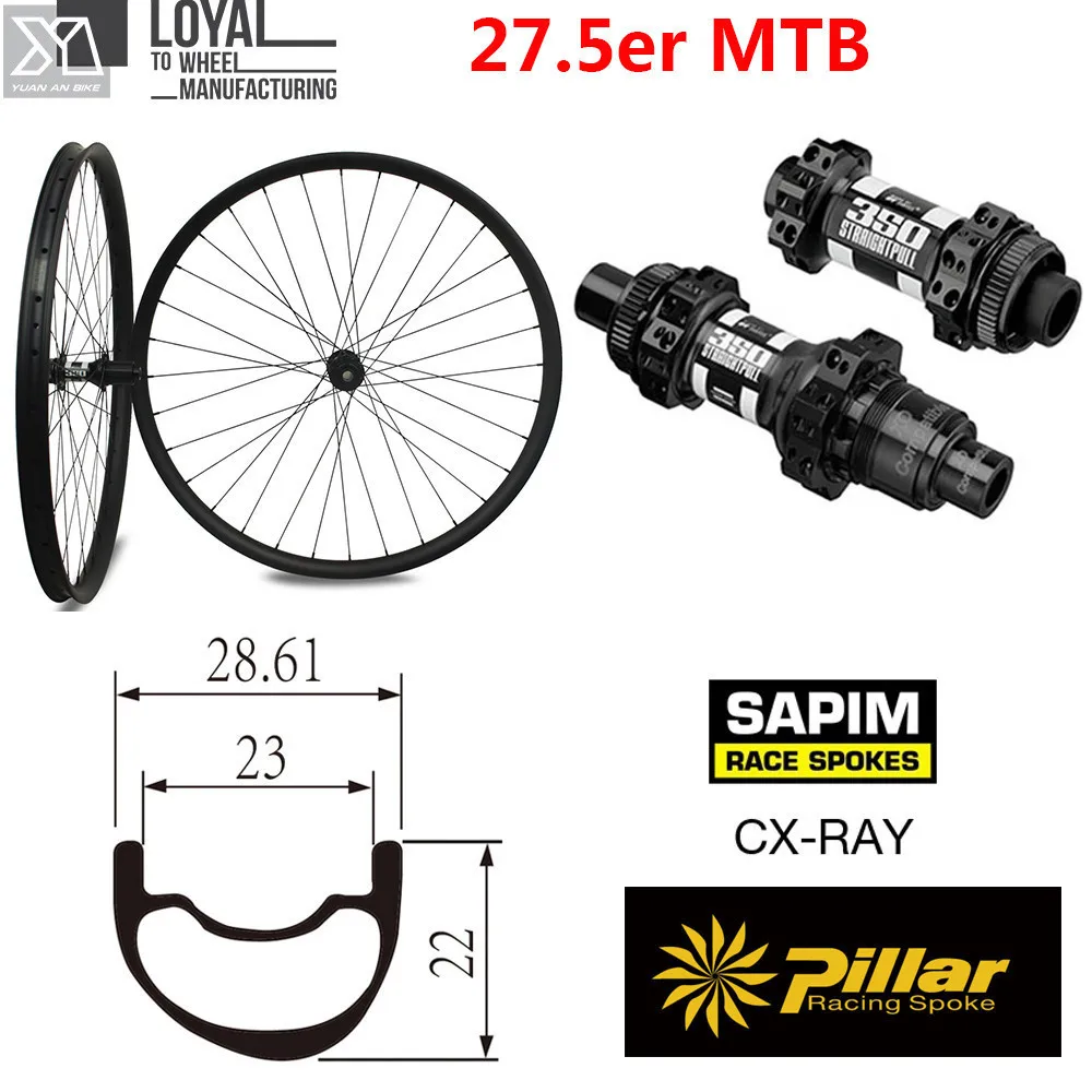 27.5er Xc Carbon Wheel Cross Country 650b Mountain Bike Wheel Super ...