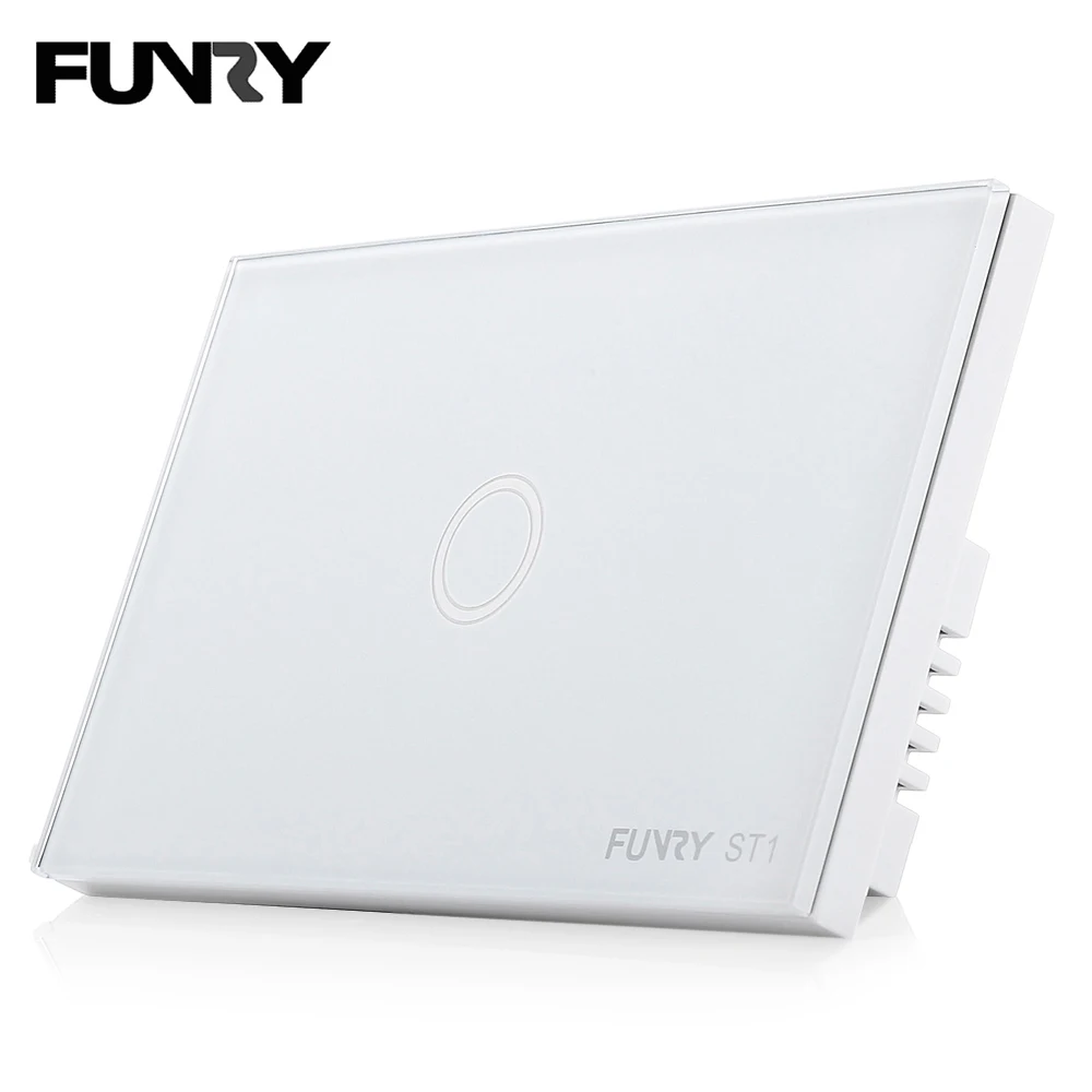 FUNRY ST1 Smart Touch Screen Light Switch 1 Gang 1 Way Crystal Glass ...