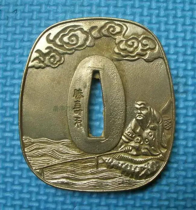 Copper Tsuba Japanese Brass Tsuba Guard Fitting For Japanese Sword ...