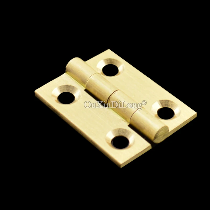 Brand New 100pcs 1inch Brass Cabinet Hinges Decorative Jewelry Box Mini Hinges With Screws In