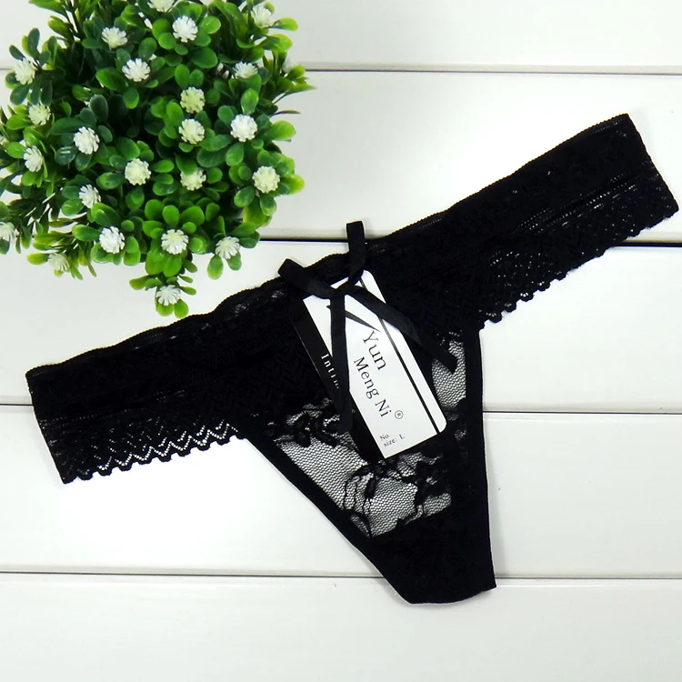 Newest pretty lace g string Lady cotton thong women sexy t back ...