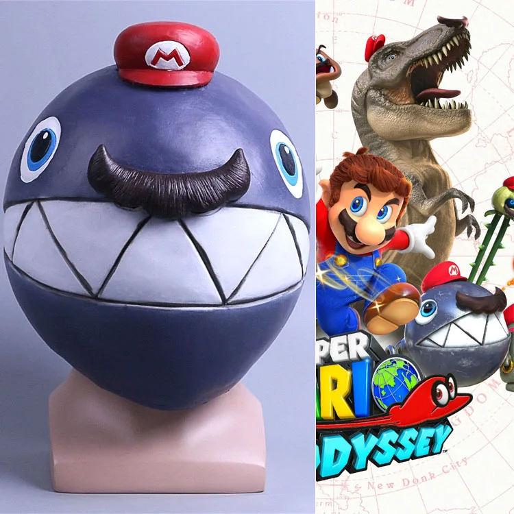 Game Super Mario Odyssey Bomb Cosplay Masks Full Head Latex Monster ...