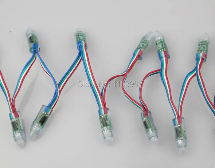 Купить 12 мм ws2801 пикселей модуль 50 узел/строка 5 в ws2801 pixel RGB ...