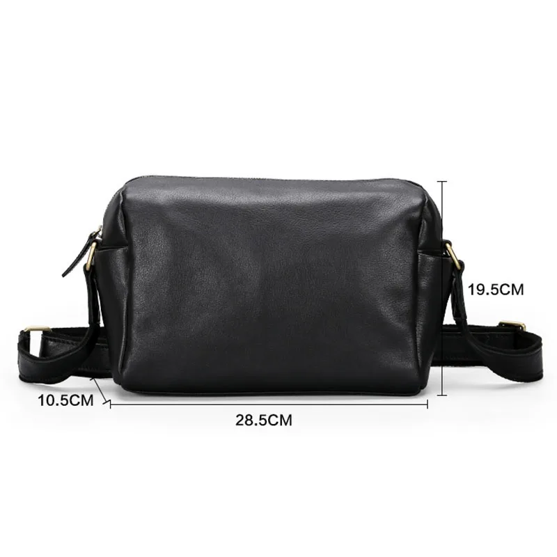 AETOO Наплечная Сумка из воловьей кожи, мужская кожаная мягкая косая ...