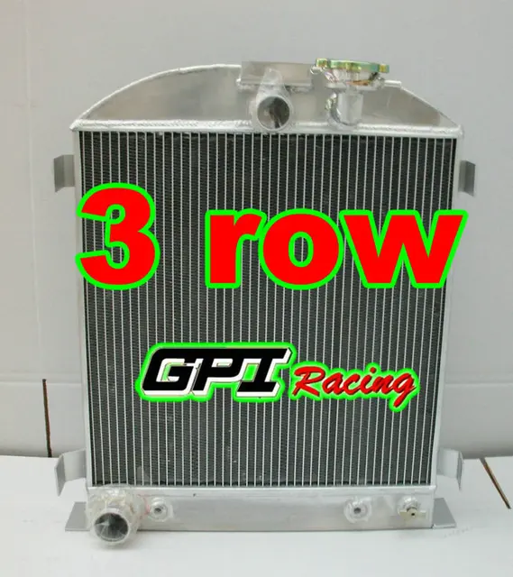 3cores all aluminum radiator 1932 32 FOR FORD CHOPPED FOR FORD ENGINE ...