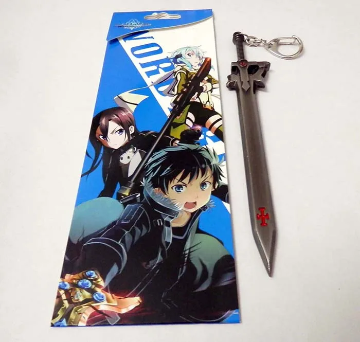 Sword Art Online SAO Swords Keychains Metal Kirigaya Kazuto Kirito ...