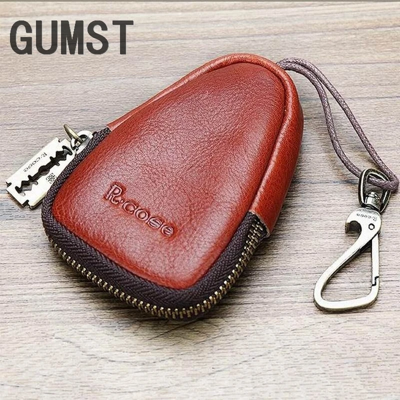 Genuine Leather Men Women Key Wallets Men Key Holder Housekeeper Keys ...