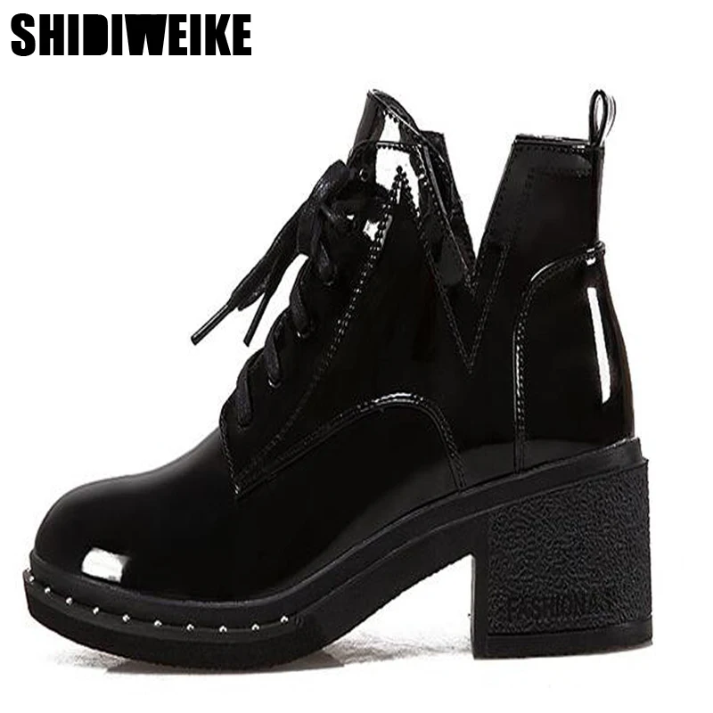 Winter fashion in 2019 New Women Pumps Boots High Quality Slim Lace up ...