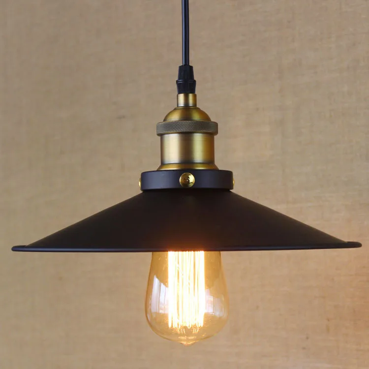 Black iron shade drop light for bar/restaurant/dinning room vintage ...