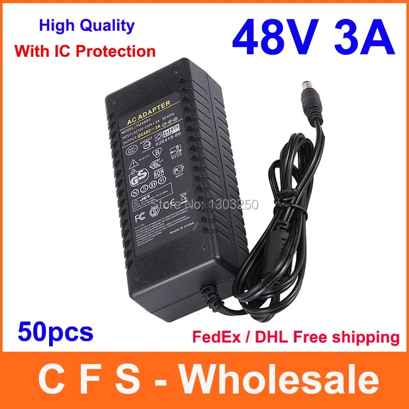 50pcs AC 100V 240V Converter DC Power Supply 48V 3A Adapter 144W ...