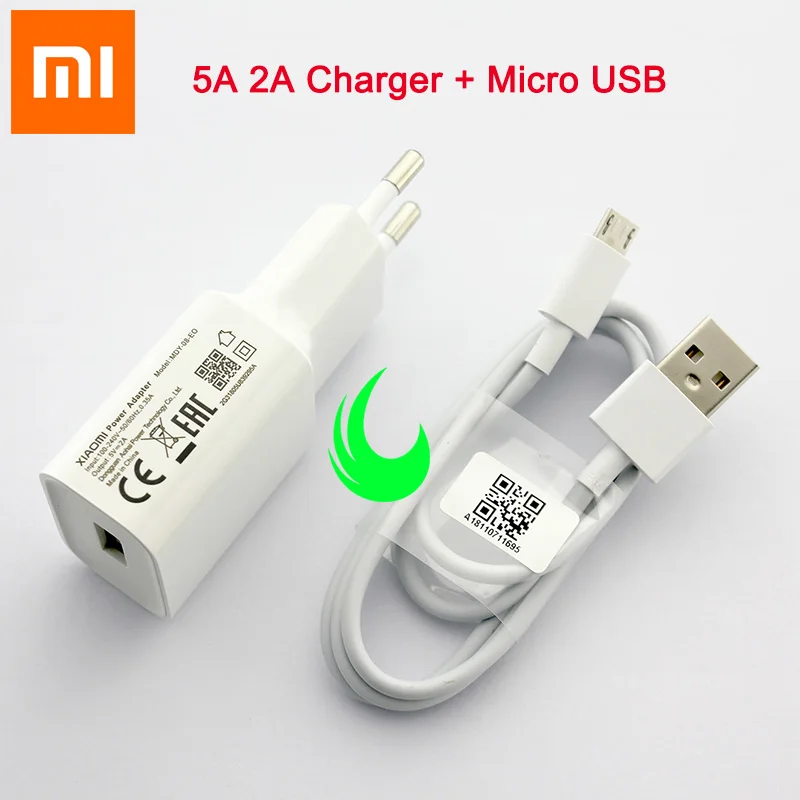 Original-Redmi-7-5V-2A-Wall-Charger-EU-Power-Adapter-Micro-USB-Cable ...