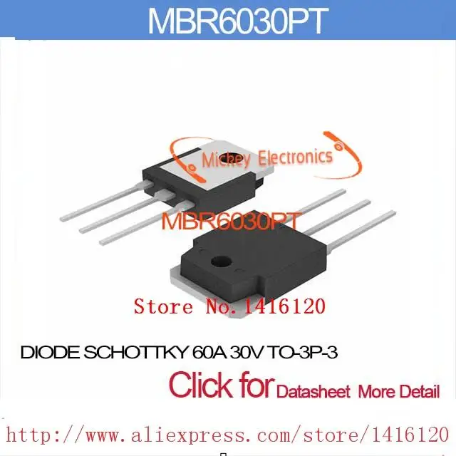 mbr6030pt 다이오드 쇼트 60a 30V to 3p 3 mbr6030pt 6030 mbr6030 mbr6030p 6030p ...
