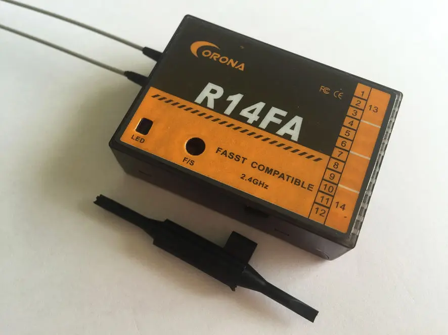 R14FA FASST Compatible 2.4Ghz 14Ch Receiver For FUTABA Transmitter 12FG ...