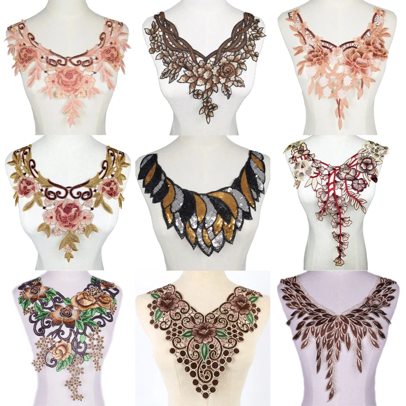 Flower Embroidered Lace Sewing For Clothes Applique Diy Accessory ...