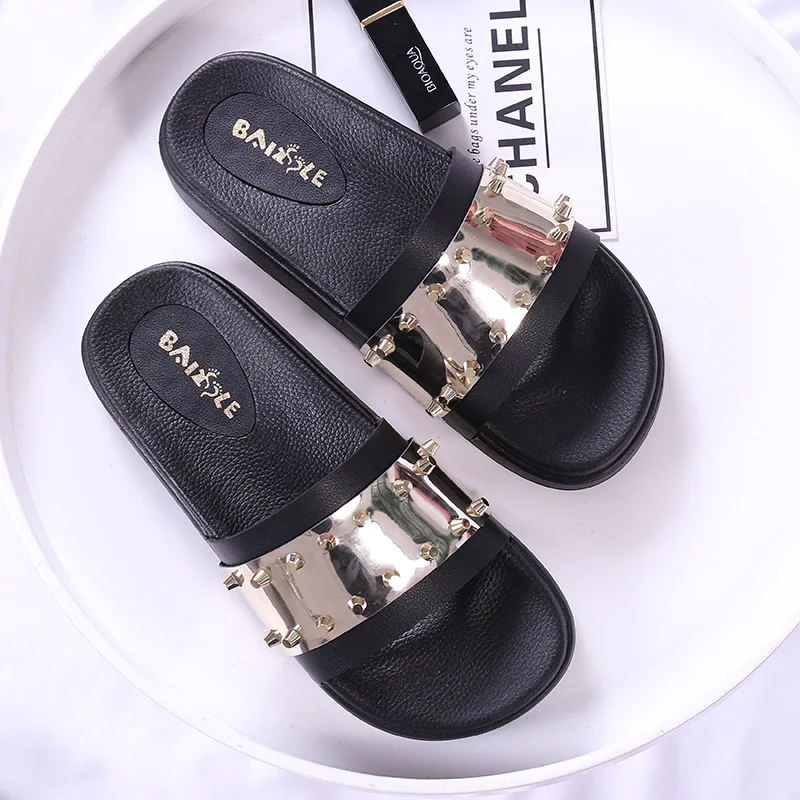 Women Slides 2018 Fashion Slippers Platform Sandals Summer Bling Beach ...