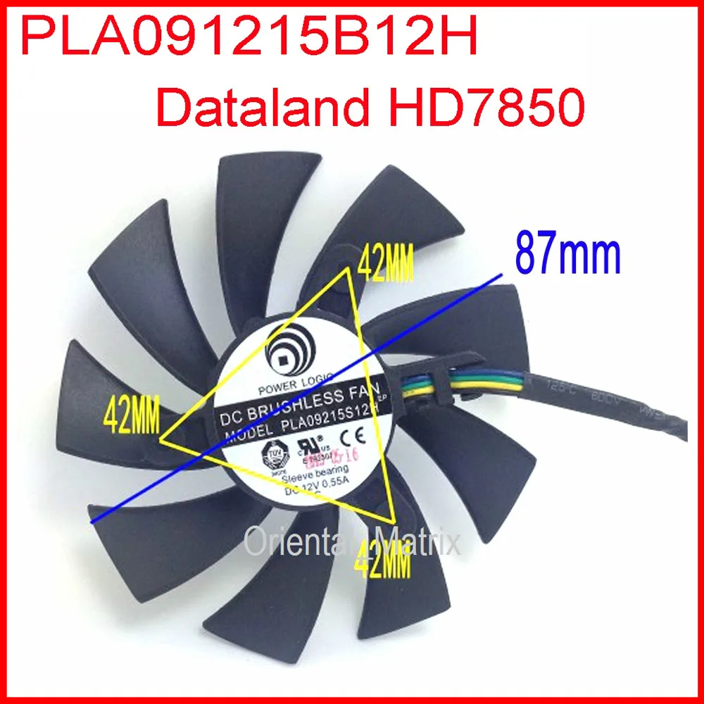 Power Logic Dc Brushless Fan Pla09215s12h 12v 0.55a 87mm 4wire 4pin ...