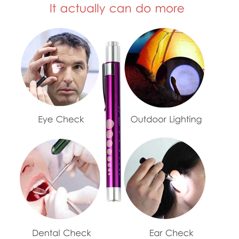 LED Medical Pocket First Aid Penlight Torch Eye Nose Dental Flashlight ...