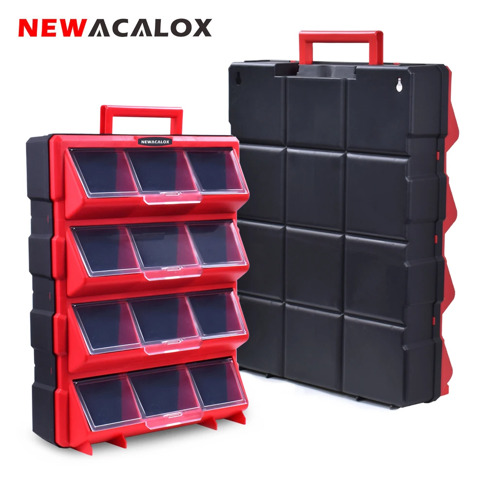 NEWACALOX Multi Function Large Hardware Storage Box with Drawer Type ...