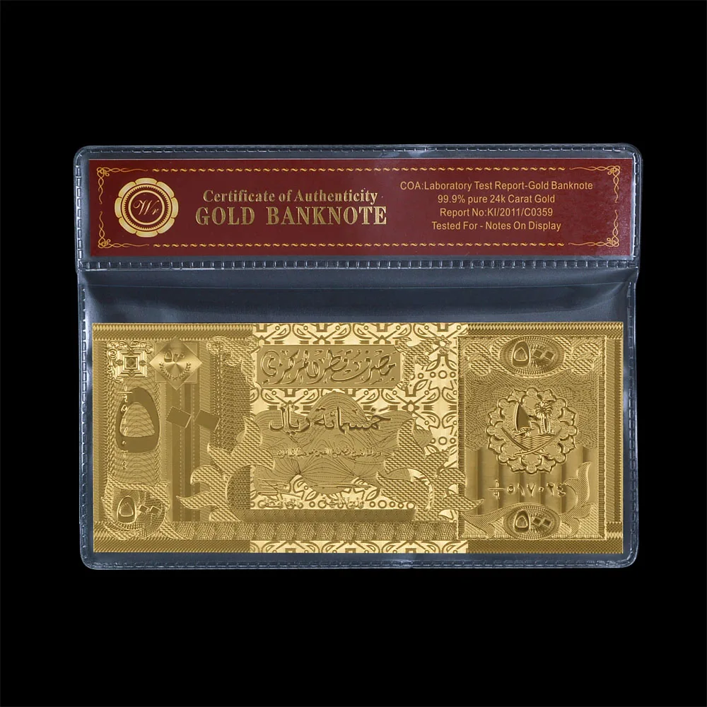 Gold Coins Qatar | Qatar Banknote | Gold Banknotes - 500 Gold Banknote ...