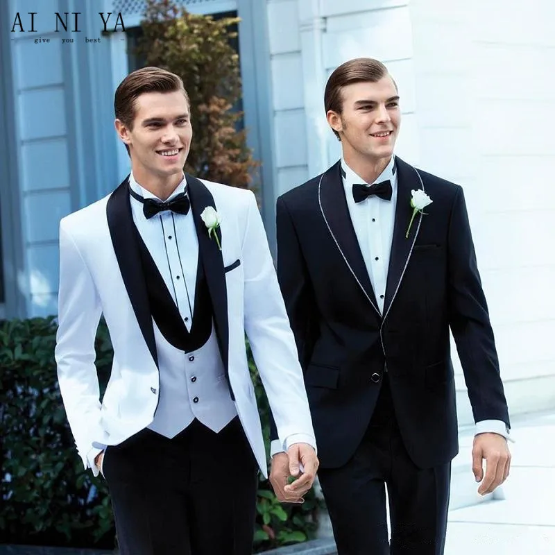 Hommes costumes beau marié porter des Tuxedos costumes de mariage en ...