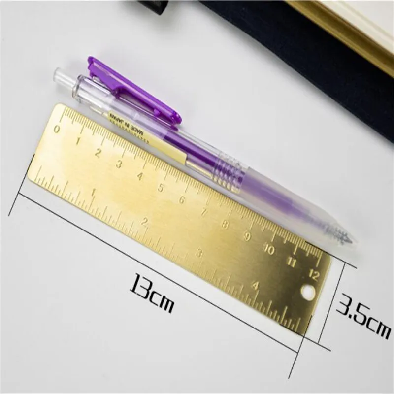 Travelers Notebook EDC Ruler New Arrival 100% Brass Material 13x3.5cm ...