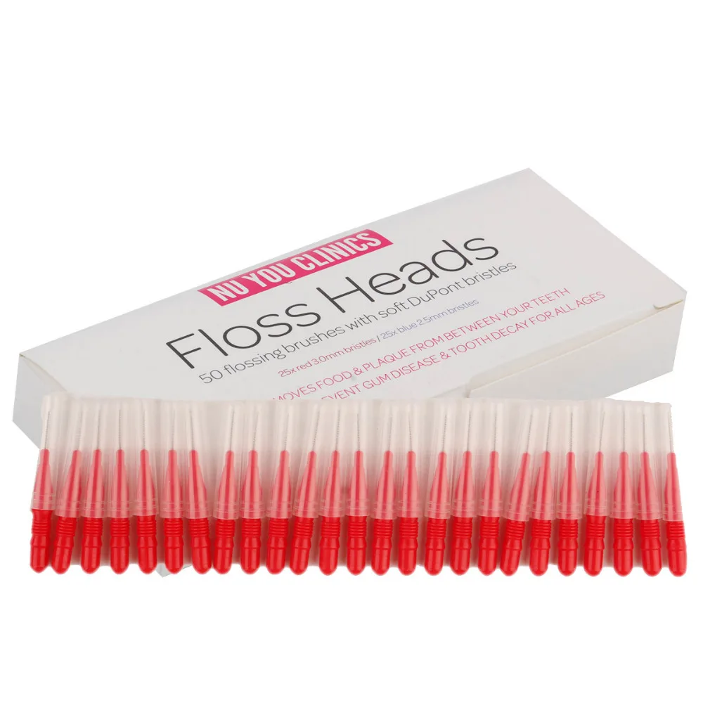 50 pcs/pack Push-Pull Interdental Brush 0.5mm Gum Interdental Brush ...