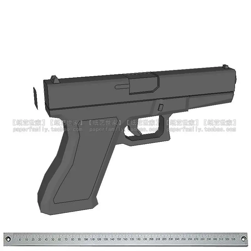 3D-Paper-Model-Glock-19-Pistol-Gun-Toy-para-Crian-as-Montagem-Handmade ...