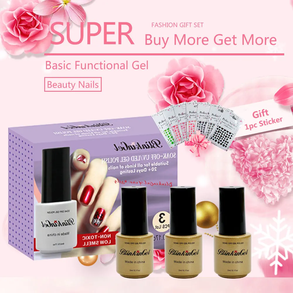 BlinkinGel 1 шт. 6 мл герметик для ногтей гелевое верхнее покрытие без ...