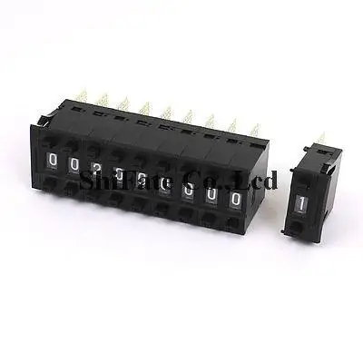 10 Pcs BCD Code 10 Digit Single Unit Thumbwheel Pushwheel Switches ...