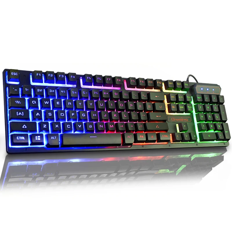 104 Keys Mechanical Feel Keyboard 3 Colors Backlit Gaming Keyboard Usb ...