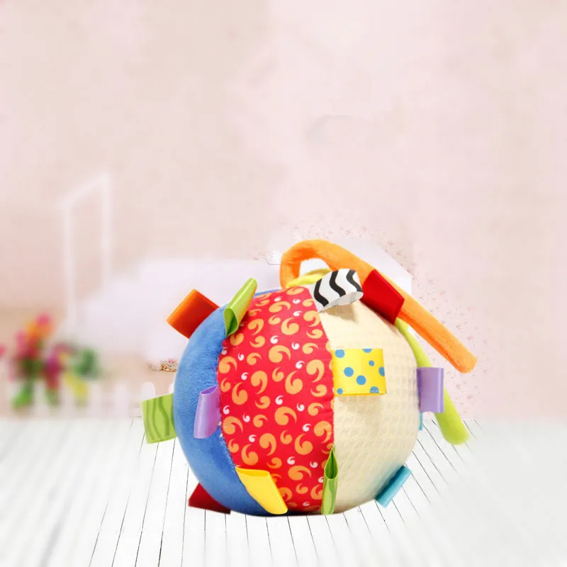 1X Funny Shake Toy For Baby Colorful Bell Cloth Ball Toy Educational ...