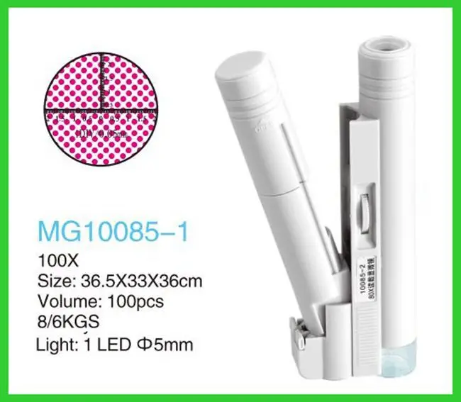 100x Illuminated Magnifier Magnifying Glass Loupe With Reading Scale ...