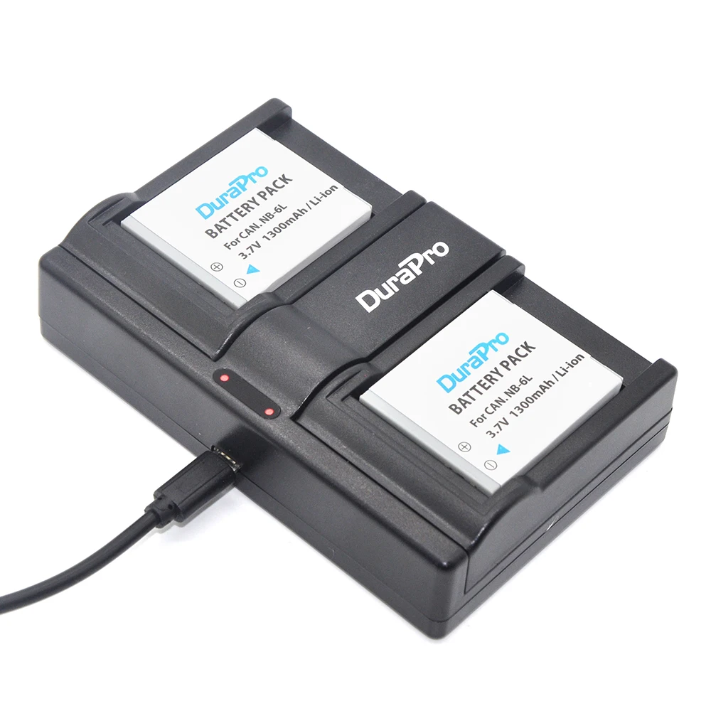 2pc NB 6L NB6L NB 6L NB 6LH 1300mAh Rechargeable Li Ion Battery USB ...