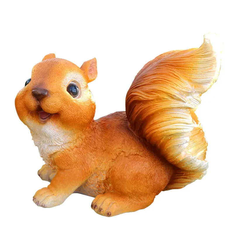 Creative gifts original outdoor garden animal squirrel simulation micro ...